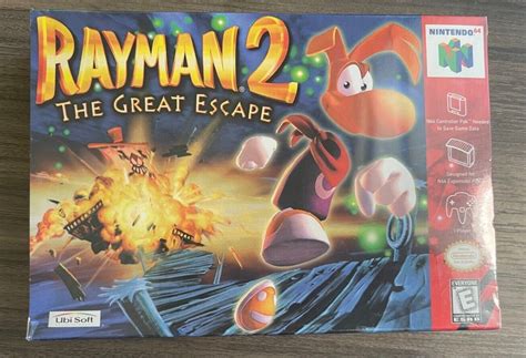 Rayman 2 The Great Escape Video Game Nintendo 64 New In Box Sealed N64