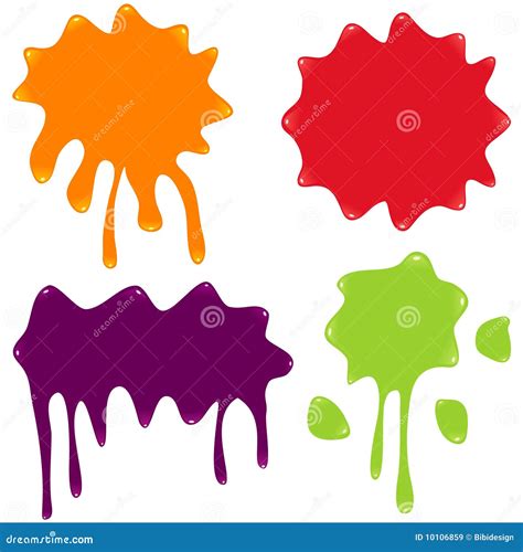 Set Of Vector Splatter Stock Vector Illustration Of Backdrop 10106859