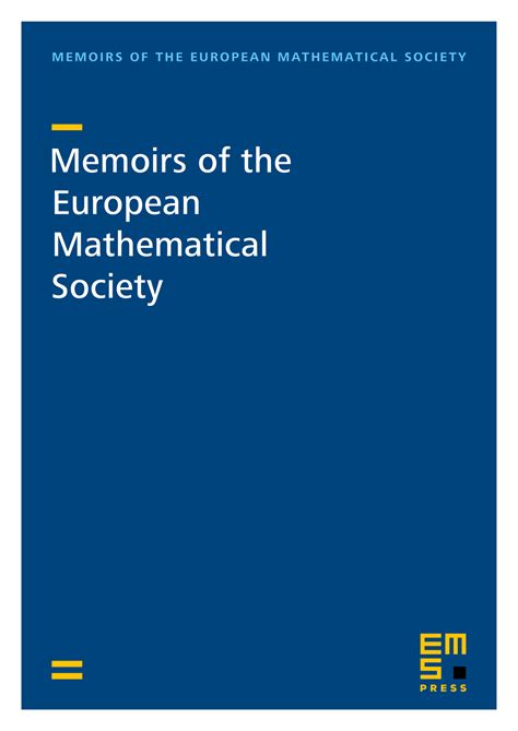 memoirs of the european mathematical society ems press