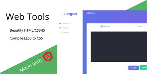 web tools beautify html js css and compile less online by thanhdev