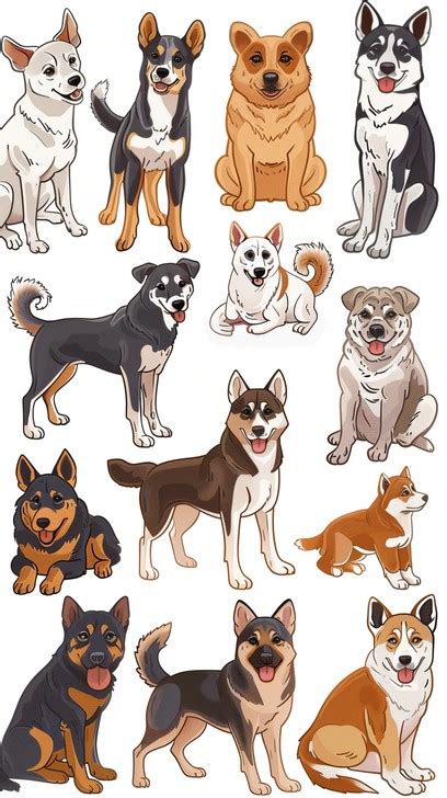 Free Diverse Dogs Illustrated Photo Dogs Illustration Pets