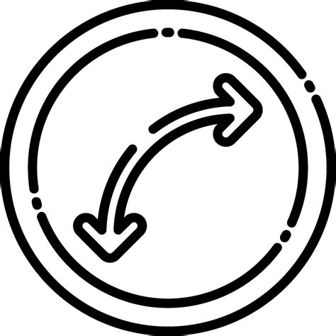 Curved Double Arrow Line Icon 48944936 Vector Art At Vecteezy