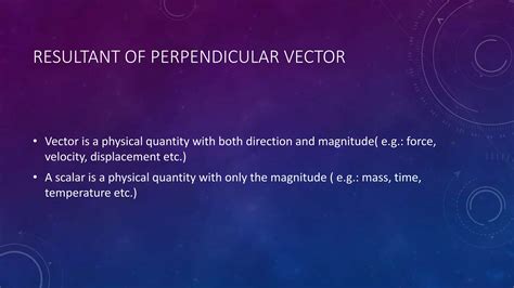 Resultant Of Perpendicular Vector Pptx