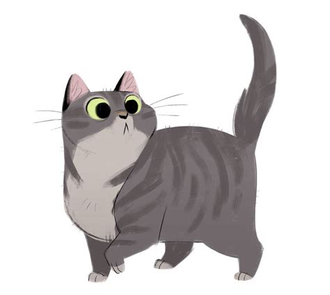 Daily Cat Drawings — 643 Gray Tabby Cat Illustration Cat Drawing
