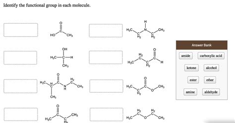Solved Identify The Functional Group In Each Molecule H3c Ch3 Ho