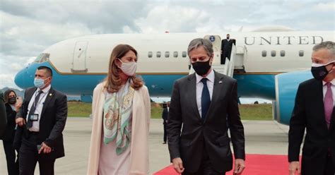 Secretario De Estado De Los Estados Unidos Antony Blinken Llegó A