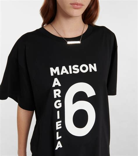 Mm6 Maison Margiela Logo Cotton Jersey T Shirt Mm6 Maison Margiela