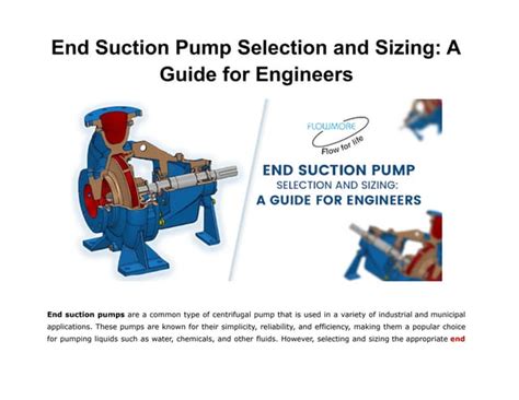 End Suction Pump Selection And Sizing A Guide For Engineers Pdf