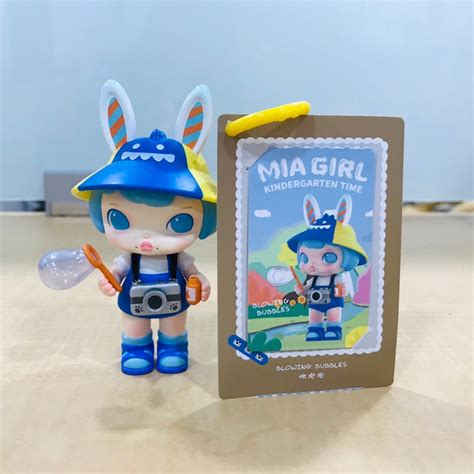 Toycity Mia Girl Kindergarten Time Series Blowing Bubbles Mini Figure Art Toy Shopee Thailand