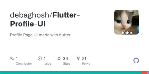 GitHub Debaghosh Flutter Profile UI Profile Page UI Made With Flutter