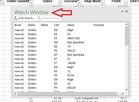 How To Use Watch Window To Monitor Selected Cells In Excel