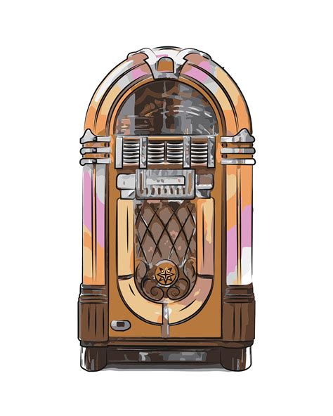 Retro Jukebox Wall Art Print Vintage Wall Art Etsy