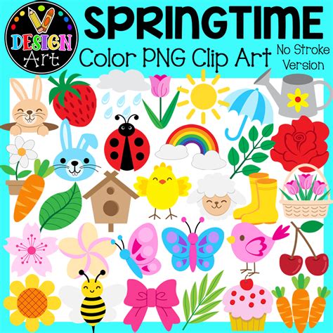 Springtime Color Png Clip Art No Stroke Version Made By Teachers