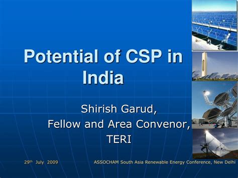 PPT Potential Of CSP In India PowerPoint Presentation Free Download ID