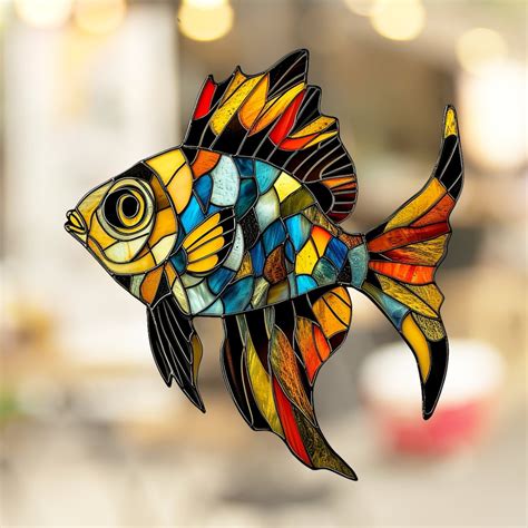 Banggai Cardinalfish Stained Glass Window Cling Window Sticker Decal