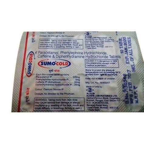 Sumo Cold Tablet In Mira Bhayandar Sahyadri Chemist Id 18426939673