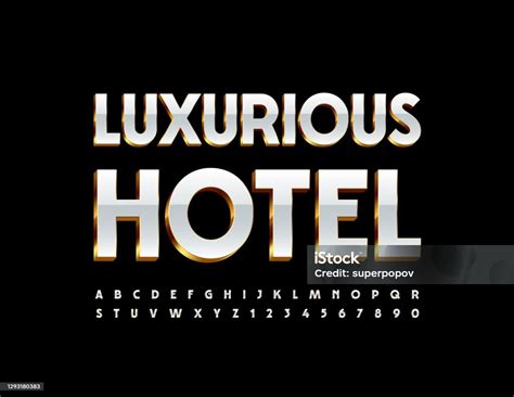 벡터 프리미엄 로고 고급 호텔 흰색과 금 알파벳 문자 와 숫자 고급 호텔에 대한 스톡 벡터 아트 및 기타 이미지 고급 호텔