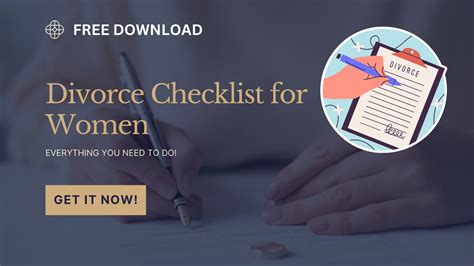Divorce Checklist For Women Free Spreadsheet Download Divorced