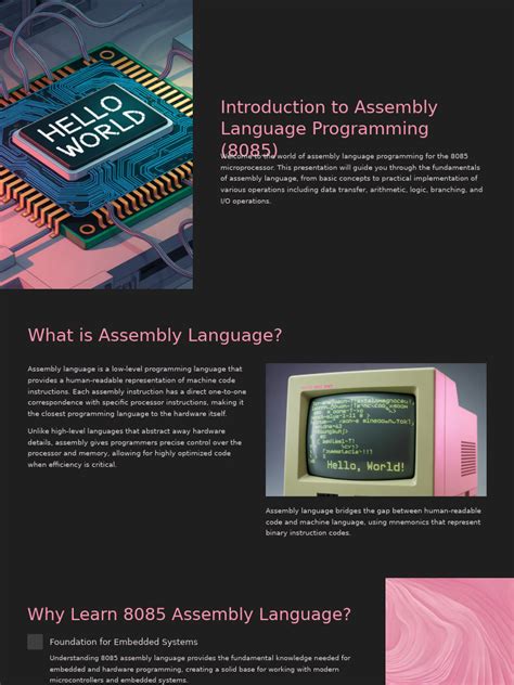 Introduction To Assembly Language Programming 8085 M2 Pdf