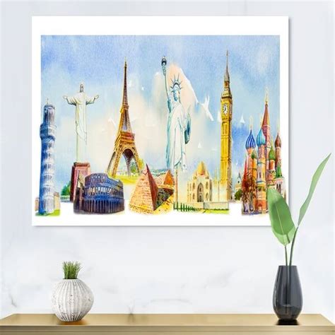 Designart Famous Landmarks Of The World Iv Global Canvas Wall Art