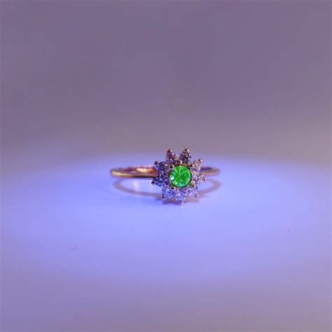 Uranium Glass Ring Etsy