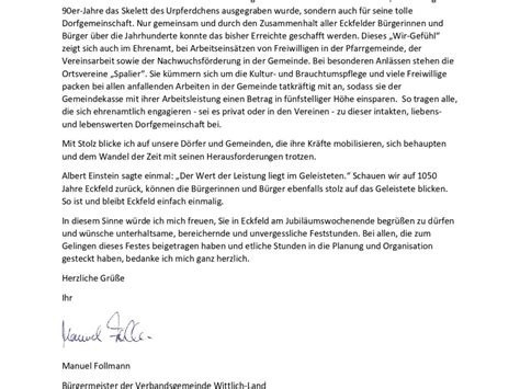 Grußworte Eckfeld Einfach Einmalig