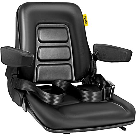 Vevor Universal Fold Down Forklift Seat With Retractable Safety Belt