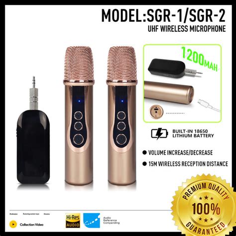 Wireless Microphone Shure 2 4g Original Mic High Definition Microphone