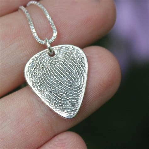 Thumbprint Necklace Etsy