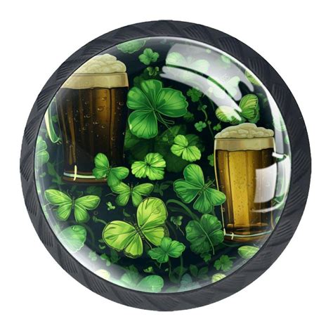 4 Packs Cabinet Knobs Crystal Black Drawer Knobs With Screws Happy St