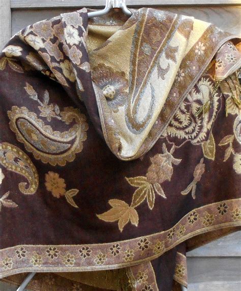 Electric Forest Pashmina Rave Shawl Brown And Gold Shawl Burning Man