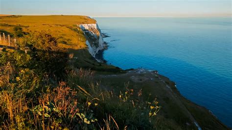 The White Cliffs Of Dover During Sunset Stock Video Motion Array