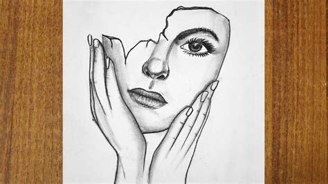 How To Draw A Broken Mask Drawings Cute Drawings Sketches