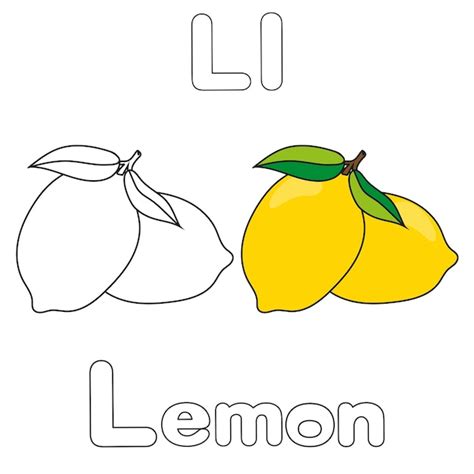 Premium Vector L For Lemon