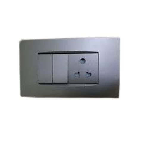 Dark Grey Rectangle Shape Plastic Modular Electrical Switch Boards At