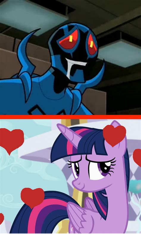 Blue Beetle Has A Crush On Twilight Sparkle By Steamanddieselman On Deviantart