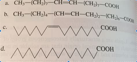Solved Classify Each Of The Fatty Acids Using The Omega