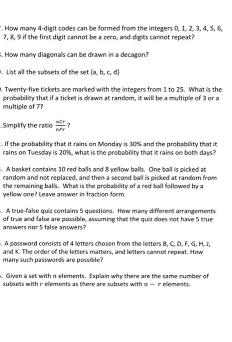 Solved How Many 4 Digit Codes Can Be Formed From The