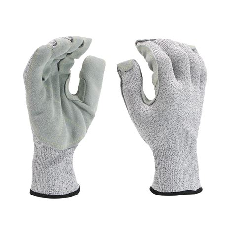 Leather Palm Cut Resistant Gloves Cowhide Eternity Safety