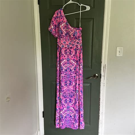Lilly Pulitzer Dresses Lilly Pulitzer Pink And Purple Oneshoulder