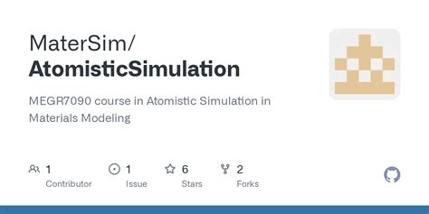 Atomisticsimulationlectureslec05md At Main · Matersim