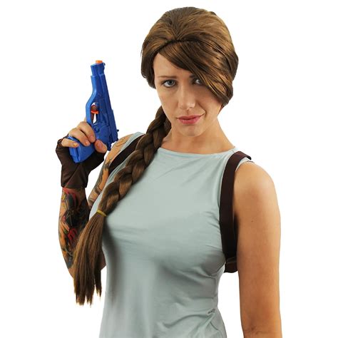 Tomb Raider Lara Croft Fancy Dress Costume Guns Holster Gloves Glasses