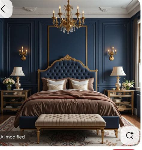 Royal Blue And Brown Bedroom Bedroom Decor Blue Brown And Gold