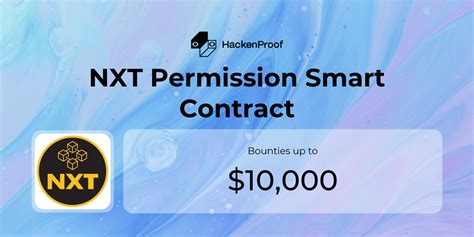 Nxt Permission Smart Contract Program Info Hackenproof