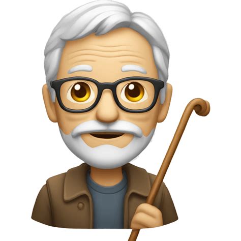 Old Man With Cane Emoji Ai Emoji Generator