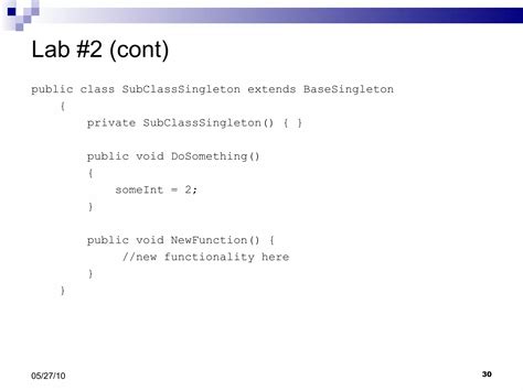 Introduction To Design Patterns And Singleton Ppt Programming