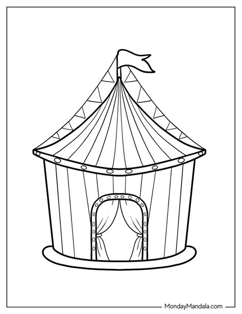 Circus Tent Coloring Sheet