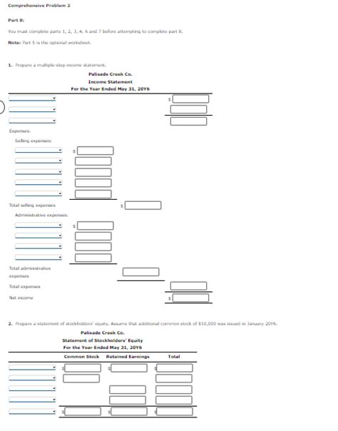 Solved Comprehensive Problem 2 Part 1 And Part 2 Palisade