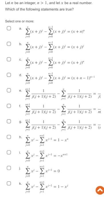 let n be an integer n 1 and let x be a real number