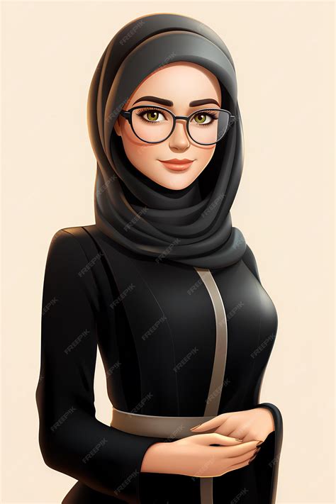 검은 드레스를 입은 아랍 여성 사우디아라비아 프리미엄 사진